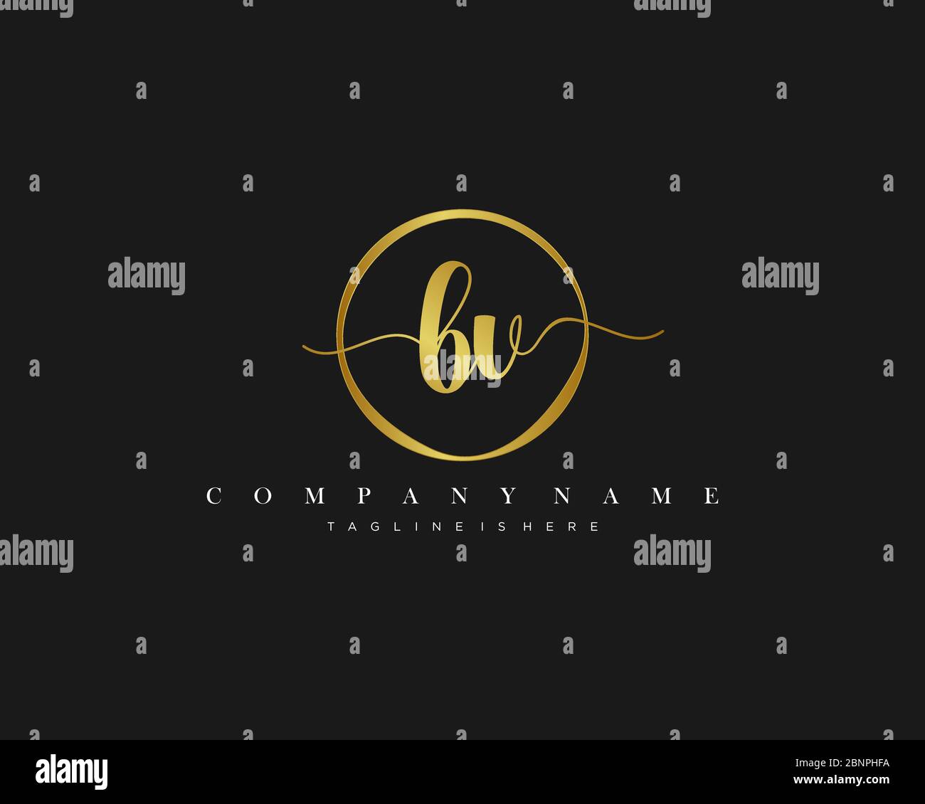 BV Signature style monogram.Calligraphic lettering icon vector Stock ...