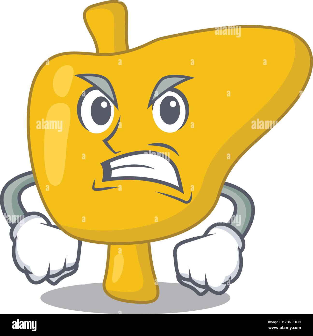 A cartoon picture of liver showing an angry face Stock Vector Image ...