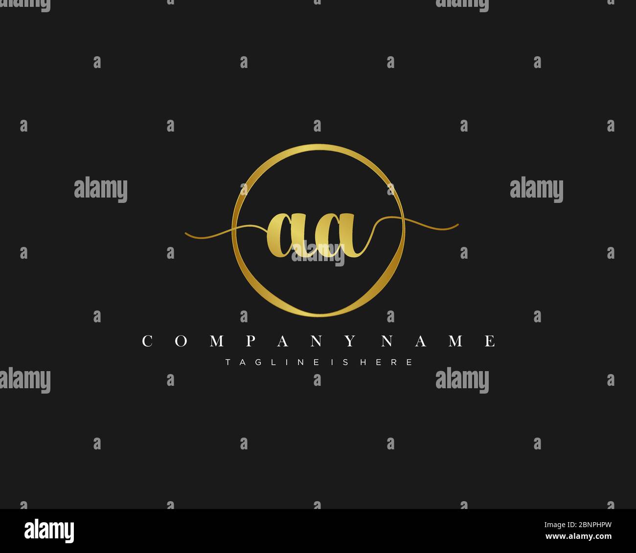 AA Signature style monogram.Calligraphic lettering icon vector Stock ...