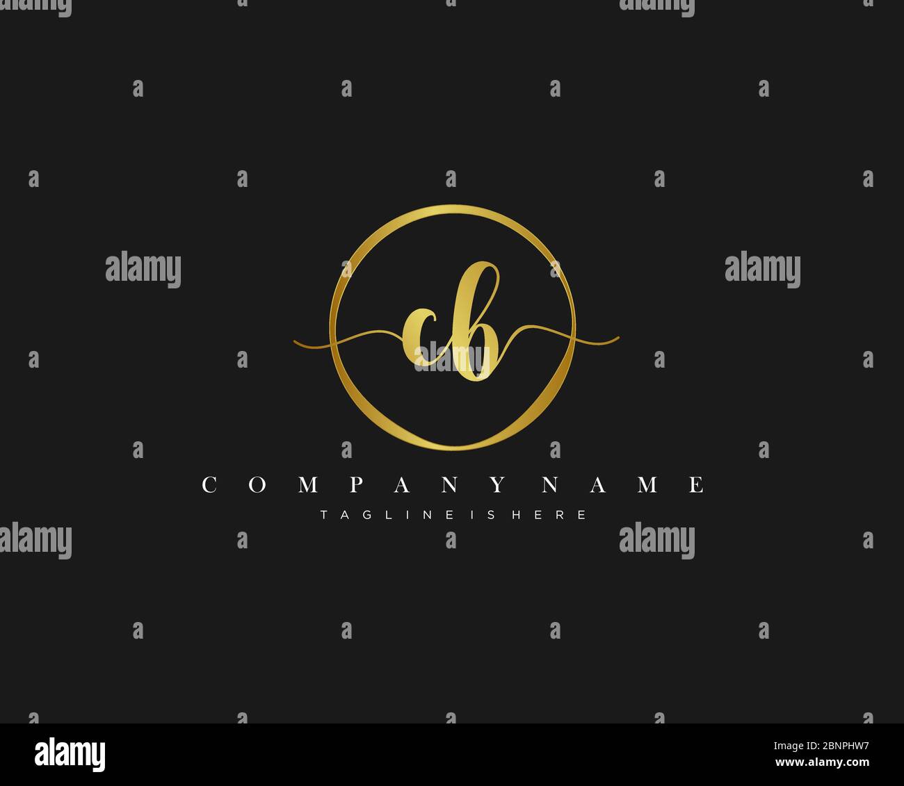 CB Signature style monogram.Calligraphic lettering icon vector Stock ...