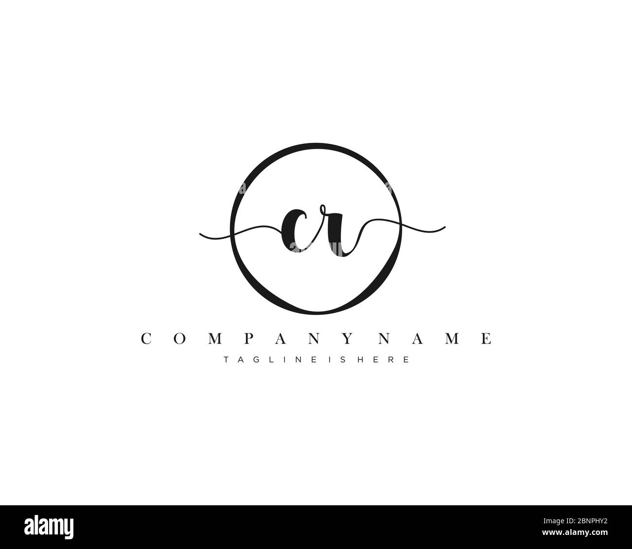 CR Signature style monogram.Calligraphic lettering icon vector Stock ...