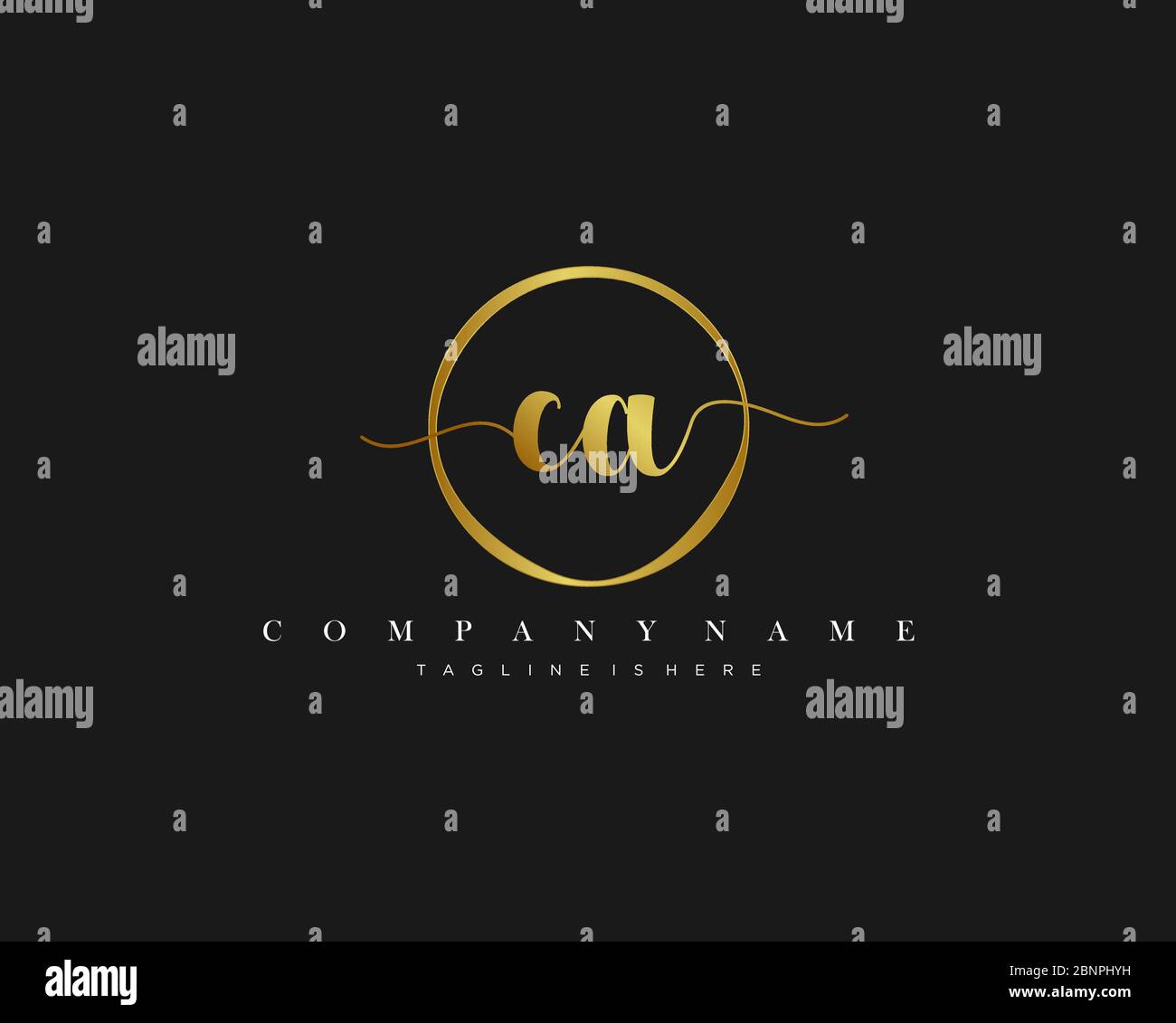 CA Signature style monogram.Calligraphic lettering icon vector Stock ...