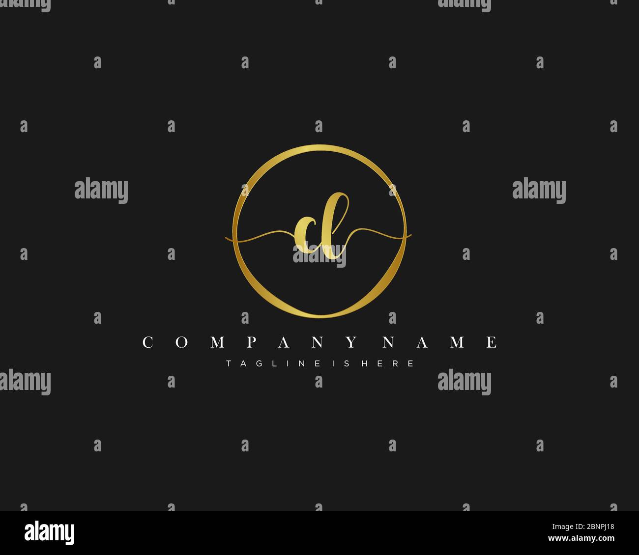 CL Signature style monogram.Calligraphic lettering icon vector Stock ...