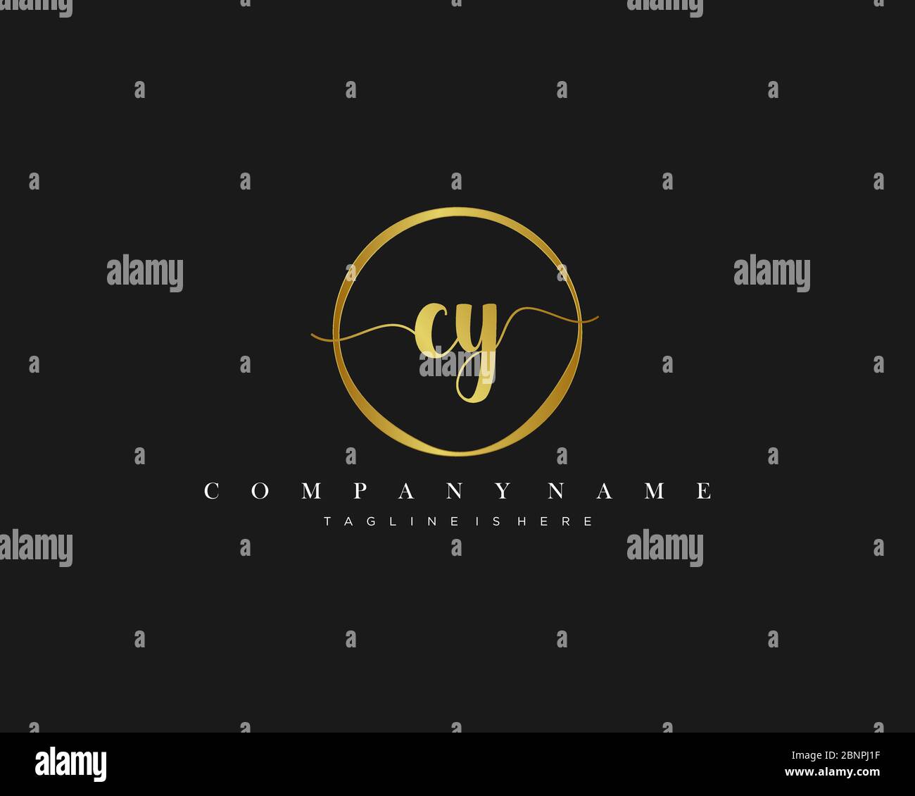 CY Signature style monogram.Calligraphic lettering icon vector Stock ...