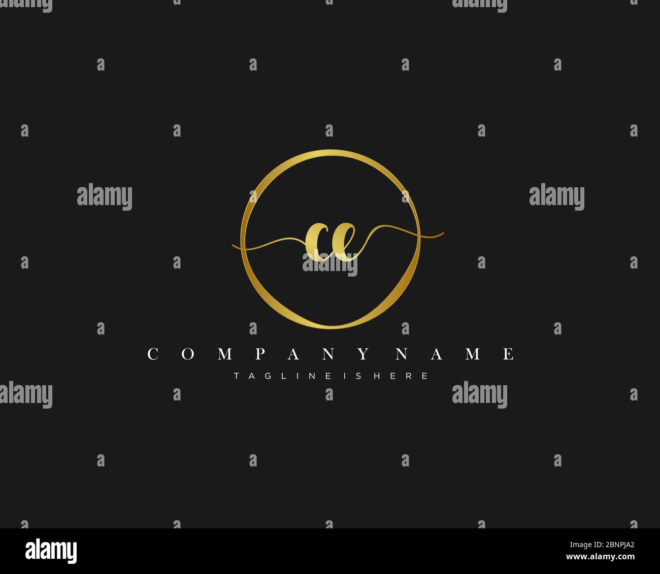 CE Signature style monogram.Calligraphic lettering icon vector Stock ...