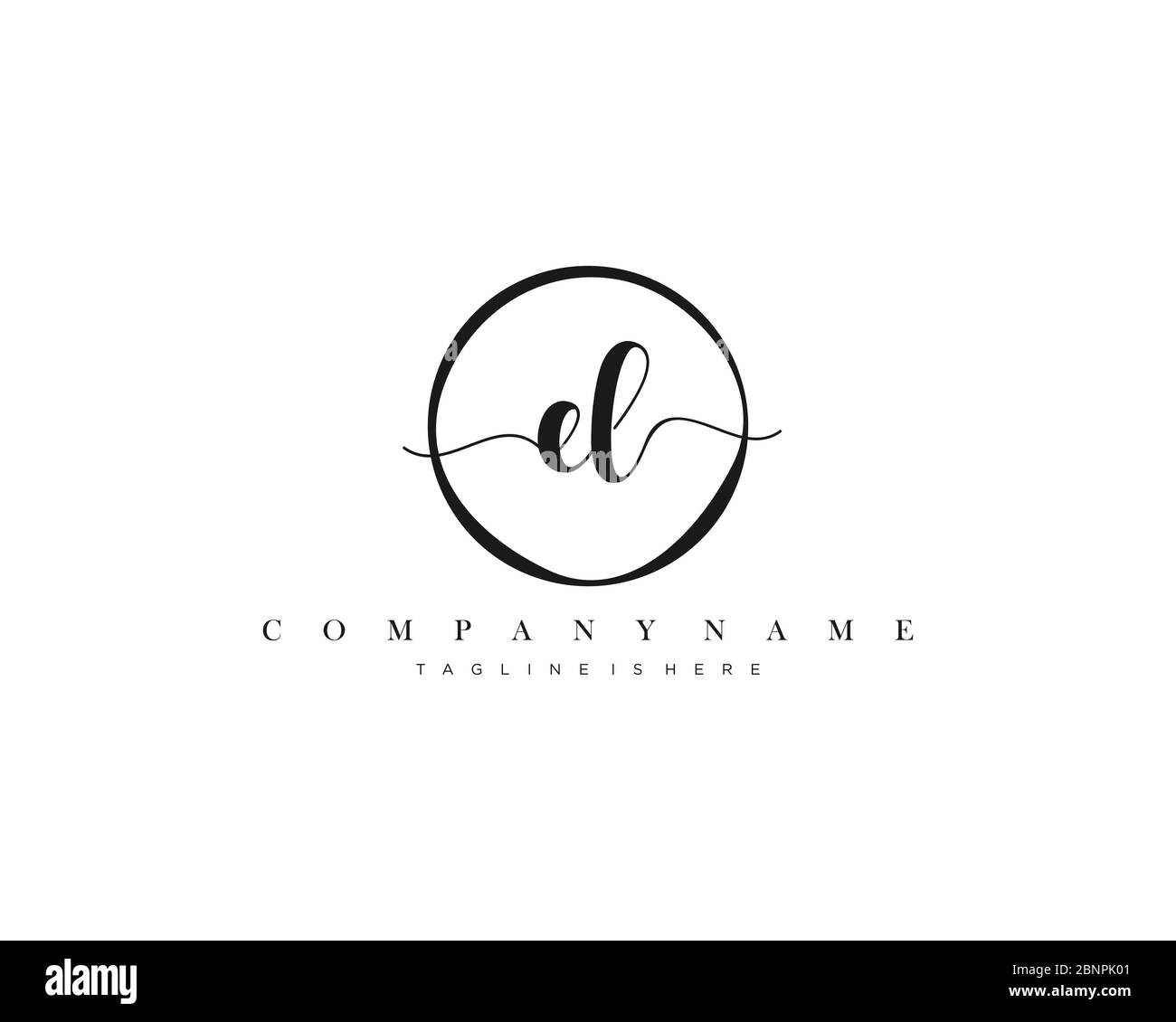 Initial handwriting logo vector Stock Vector Image & Art - Alamy