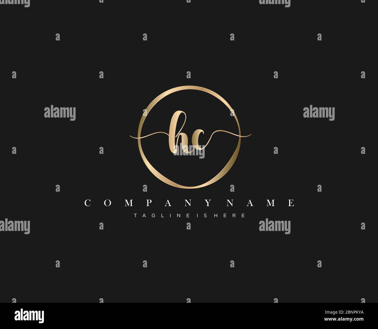 Initial handwriting logo vector Stock Vector Image & Art - Alamy