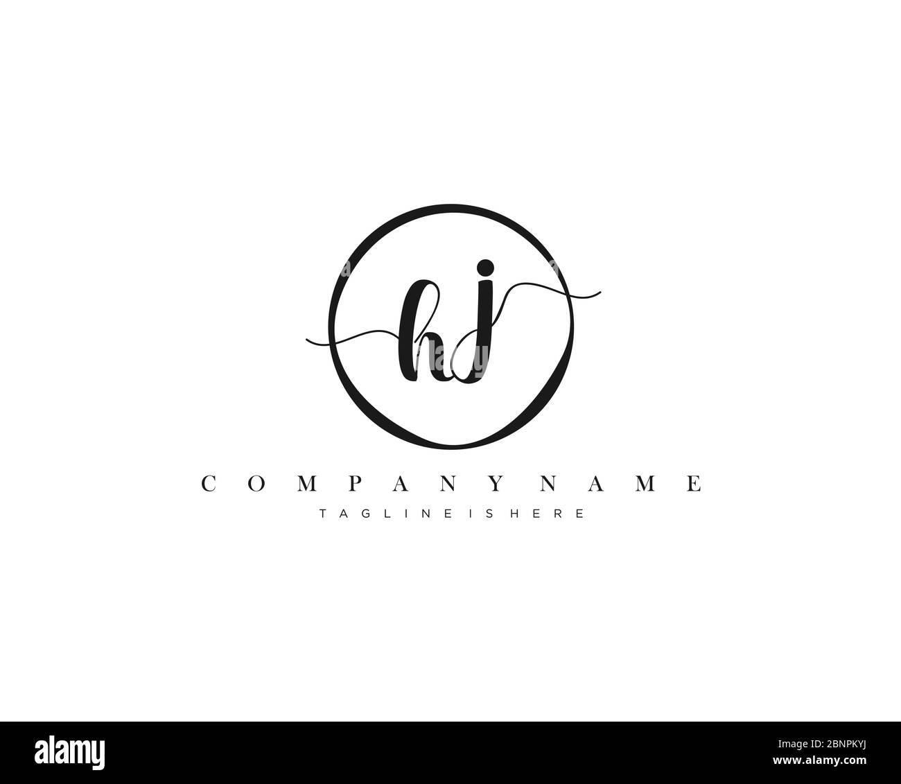 Initial handwriting logo vector Stock Vector Image & Art - Alamy