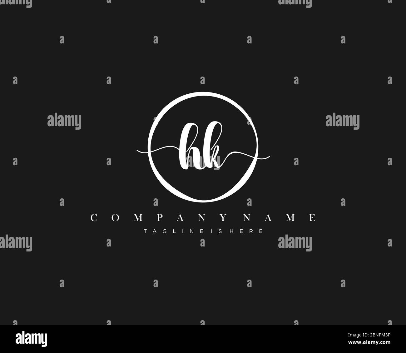 Initial handwriting logo vector Stock Vector Image & Art - Alamy