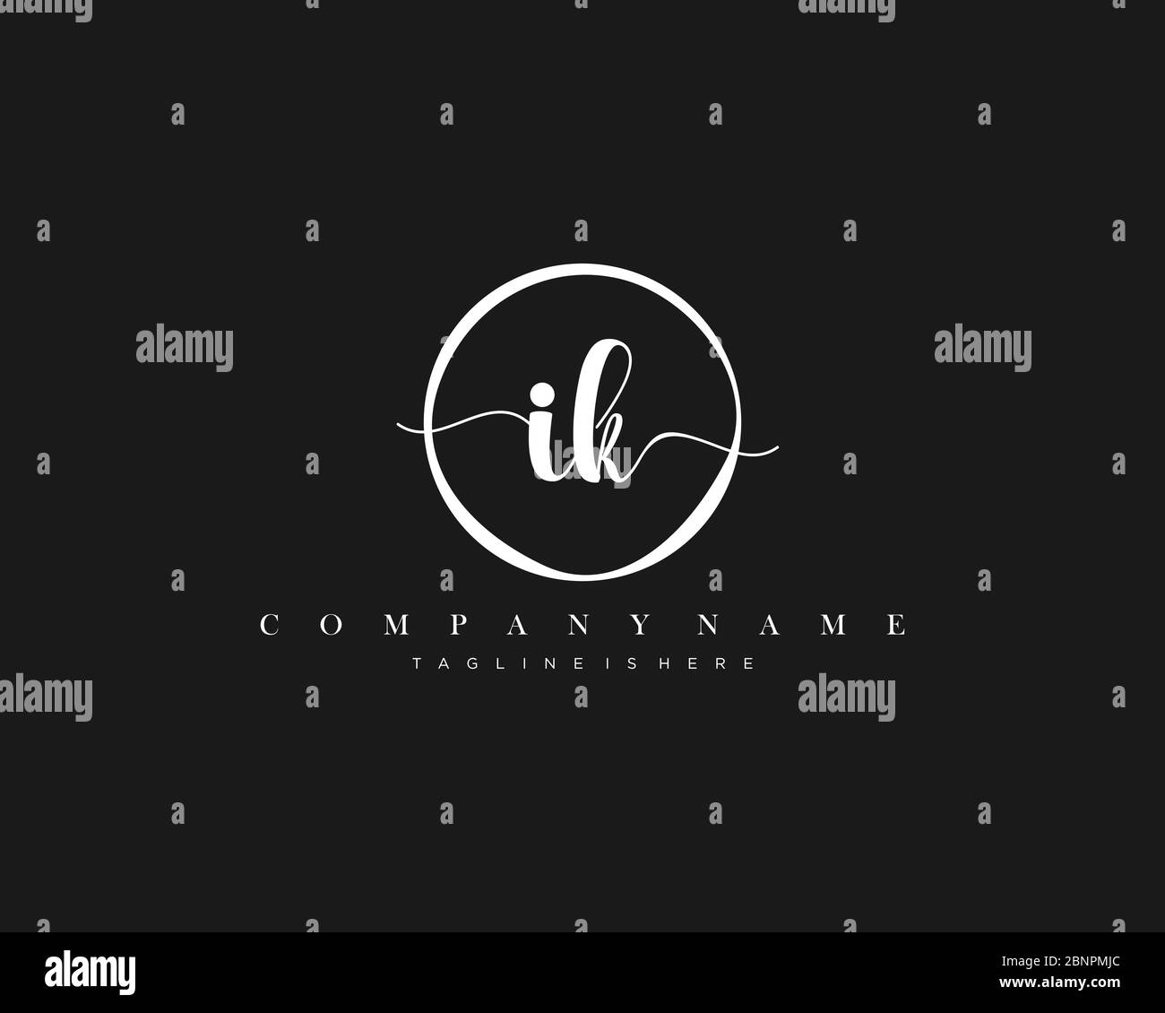 Initial handwriting logo vector Stock Vector Image & Art - Alamy