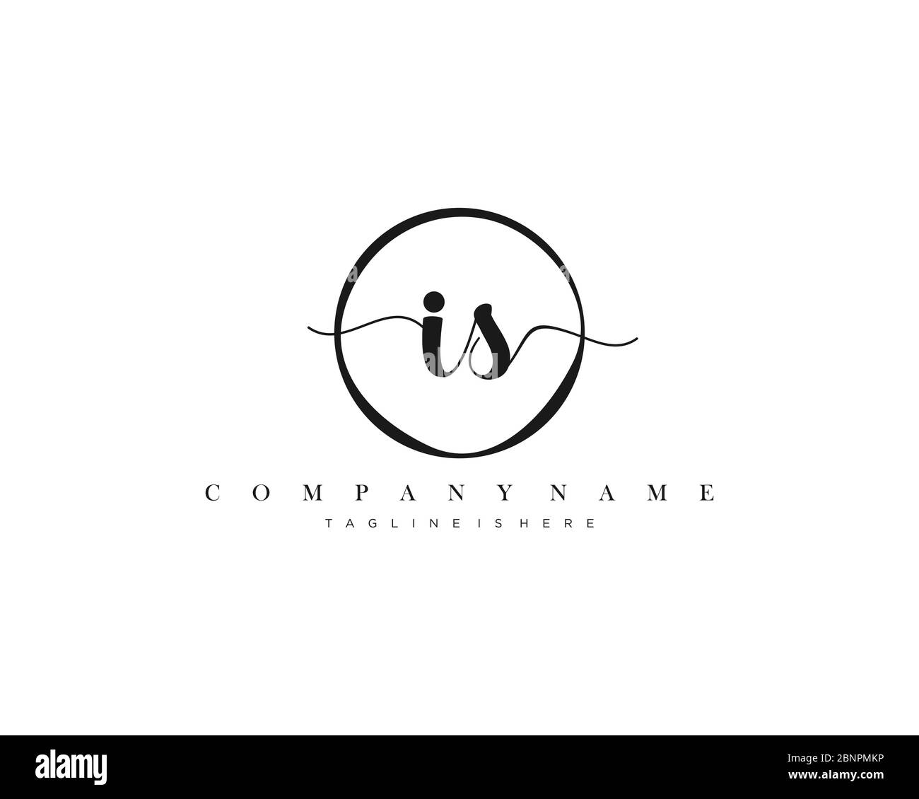 Initial handwriting logo vector Stock Vector Image & Art - Alamy
