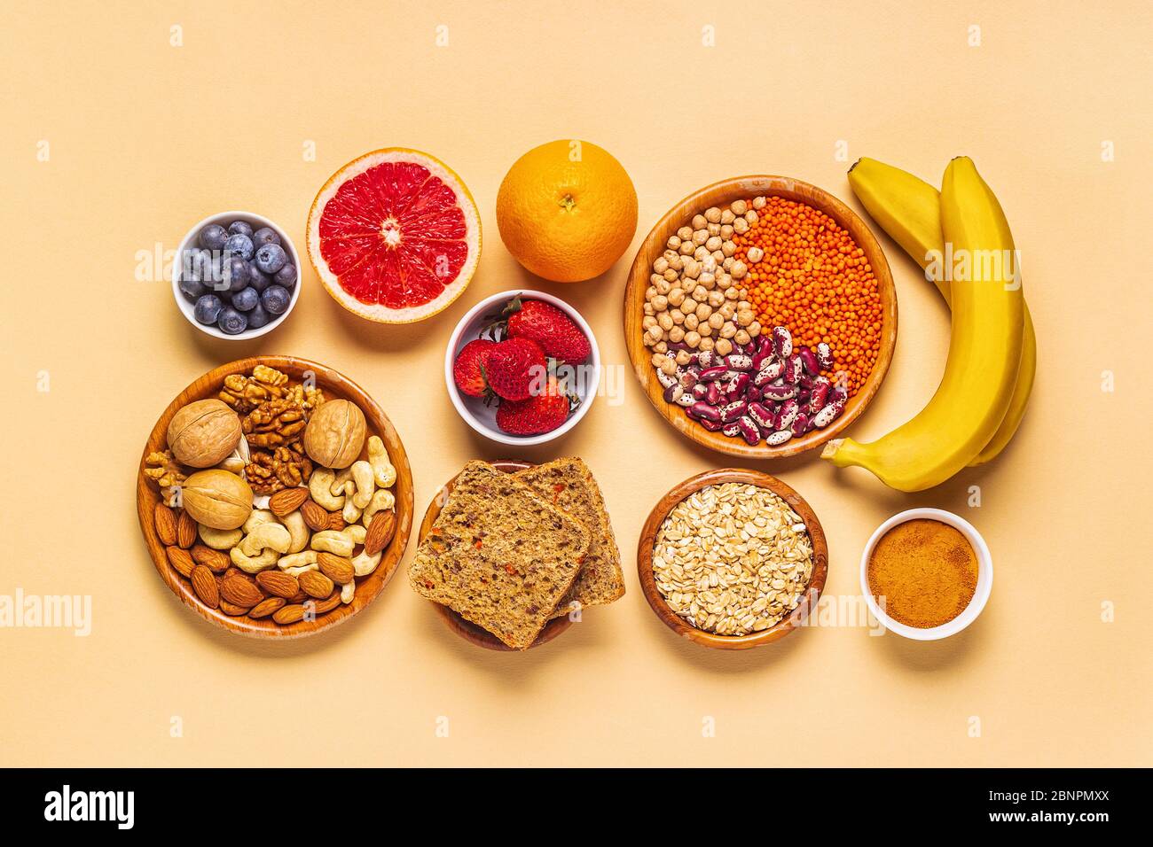 Foods for Improving Mental Health and Wellness Stock Photo - Alamy