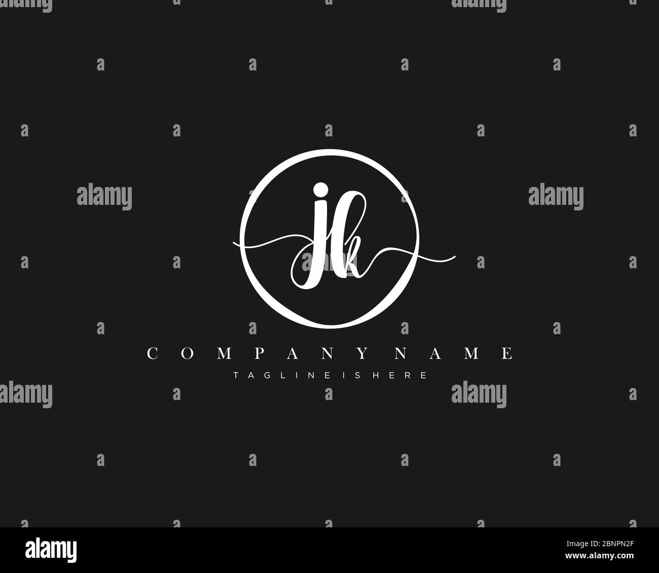 Initial handwriting logo vector Stock Vector Image & Art - Alamy