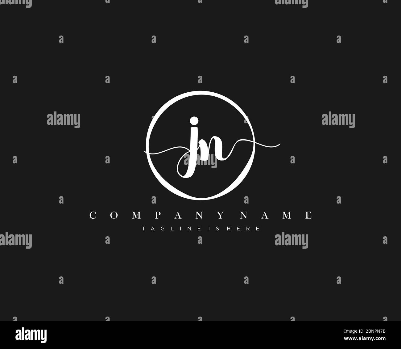 Initial handwriting logo vector Stock Vector Image & Art - Alamy