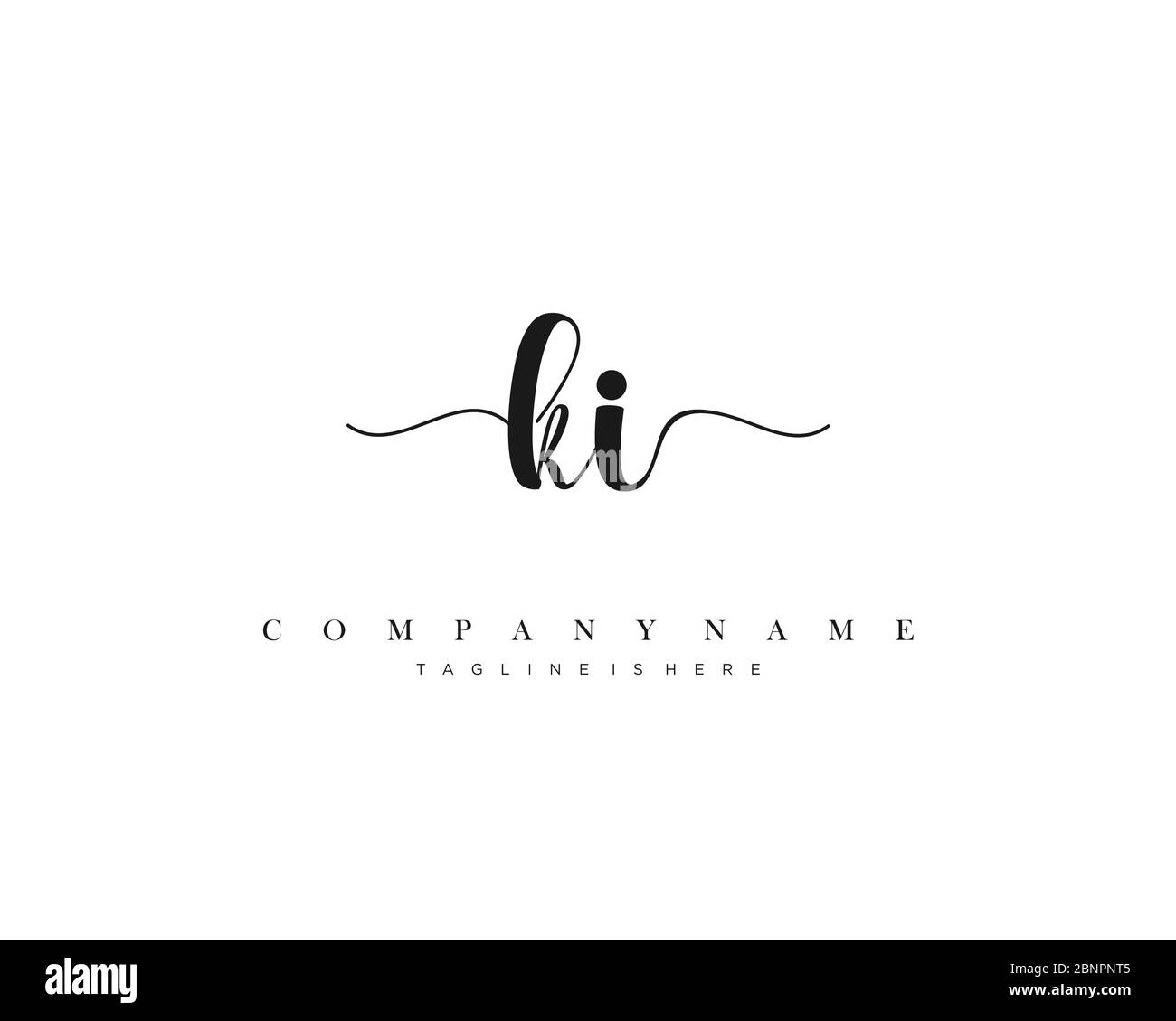 Initial handwriting logo vector Stock Vector Image & Art - Alamy