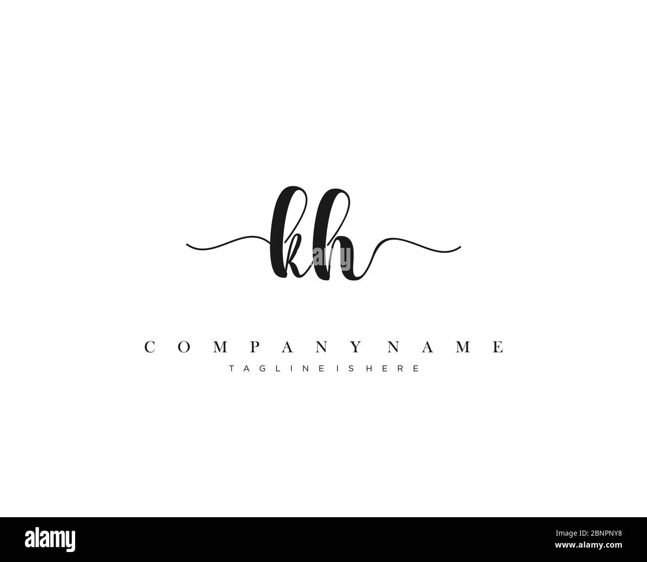 Initial handwriting logo vector Stock Vector Image & Art - Alamy