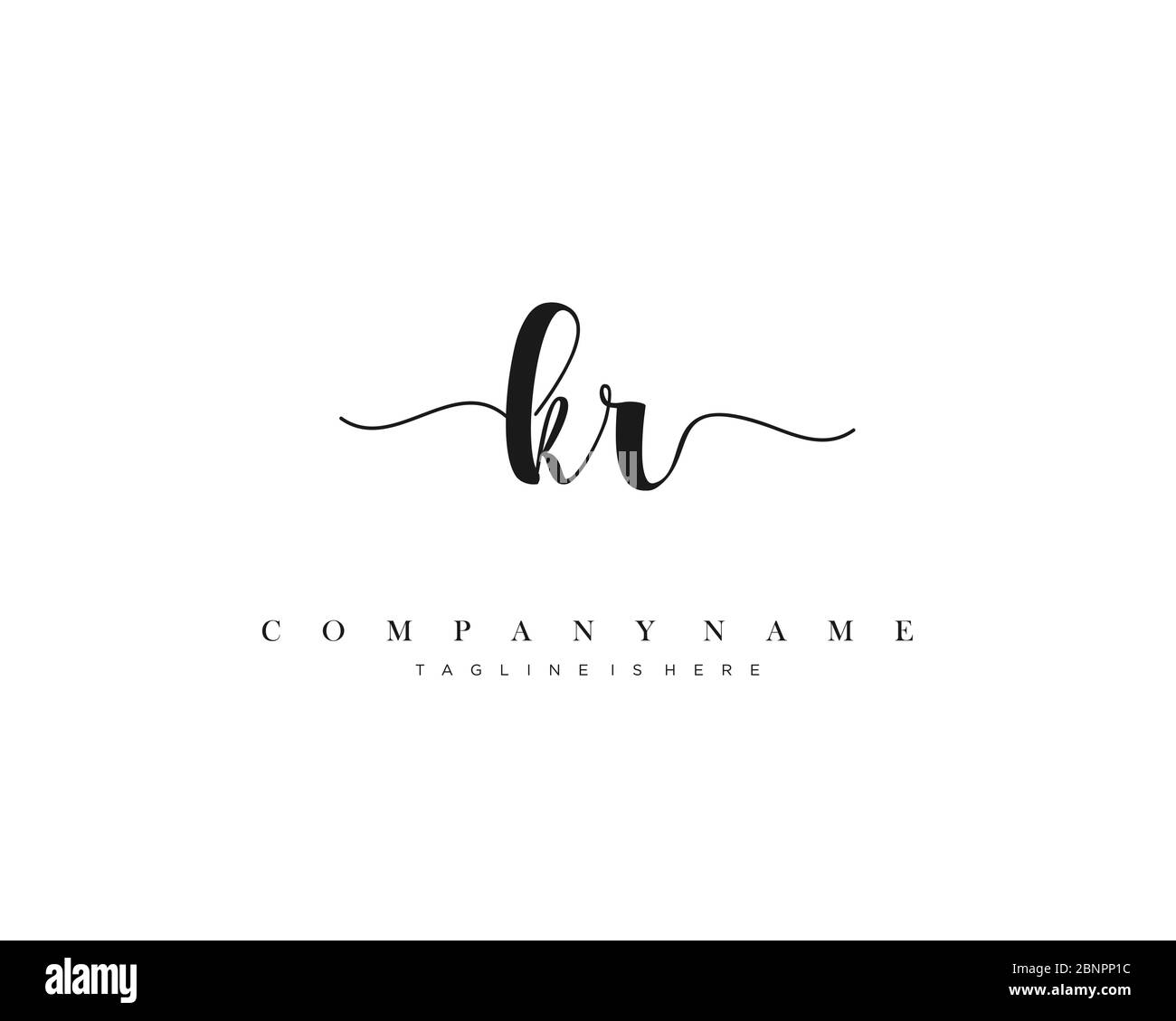 Initial handwriting logo vector Stock Vector Image & Art - Alamy