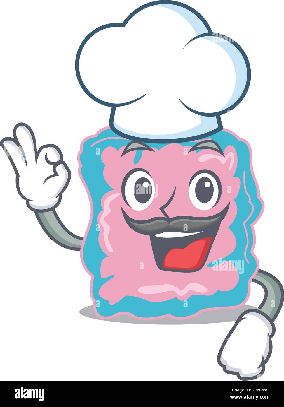 Talented intestine chef cartoon drawing wearing chef hat Stock Vector ...