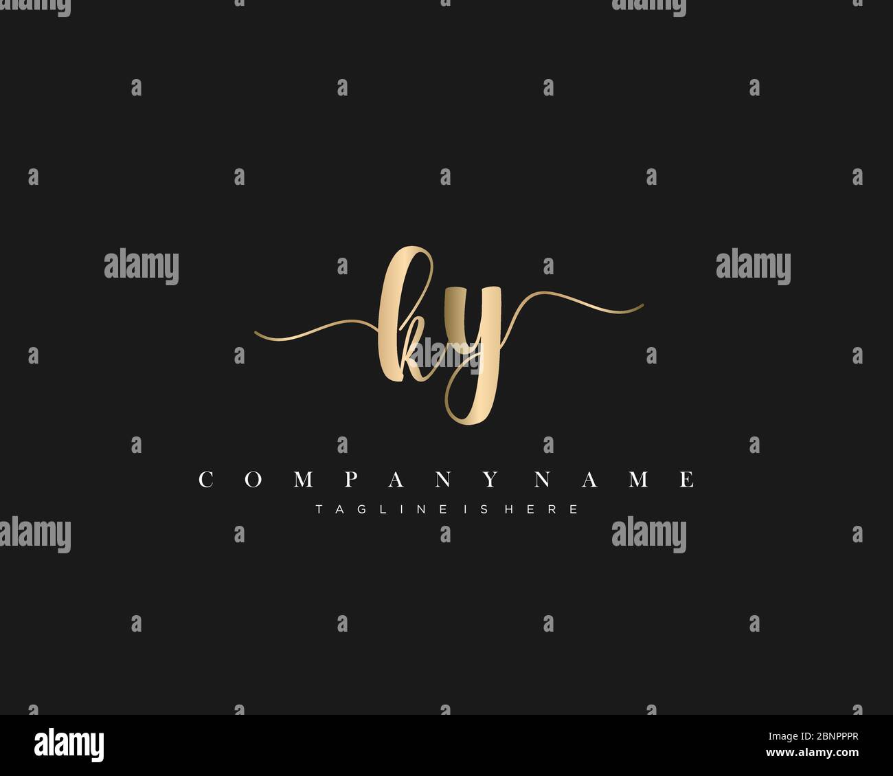 Initial handwriting logo vector Stock Vector Image & Art - Alamy