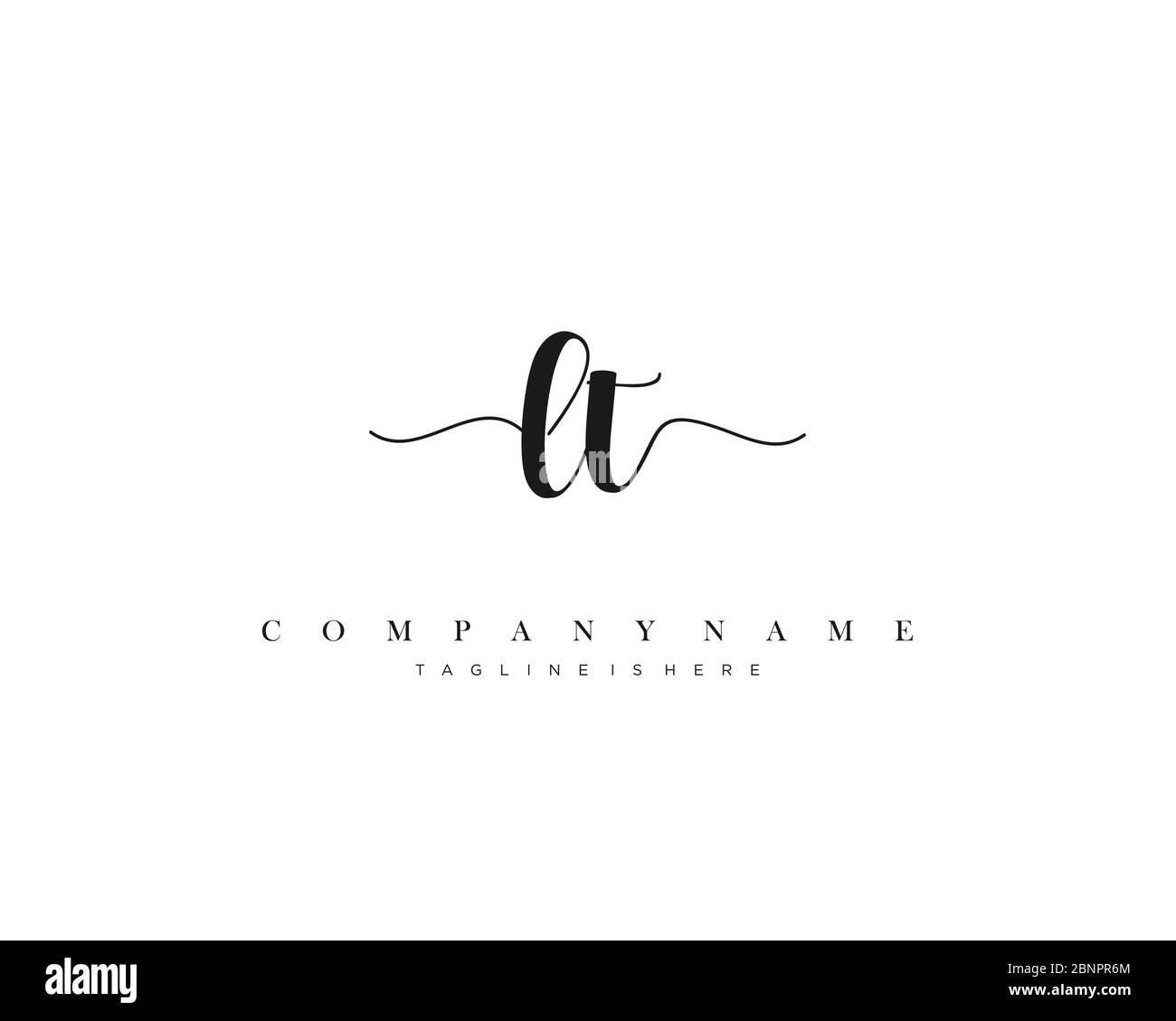 Initial handwriting logo vector Stock Vector Image & Art - Alamy