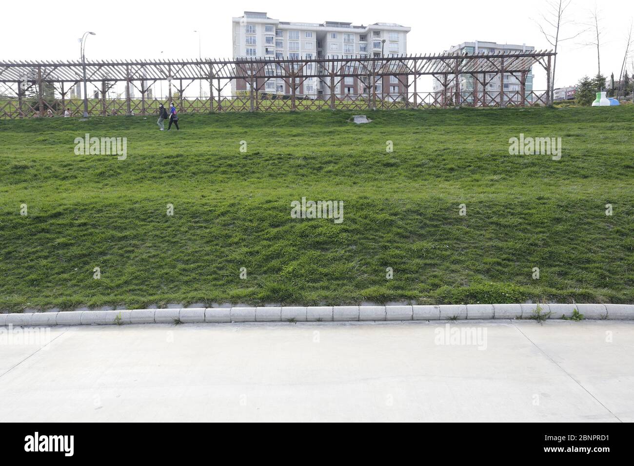 natural green grass texture on road Stock Photo - Alamy