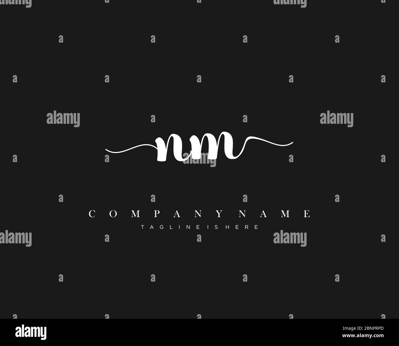 Initial handwriting logo vector Stock Vector Image & Art - Alamy