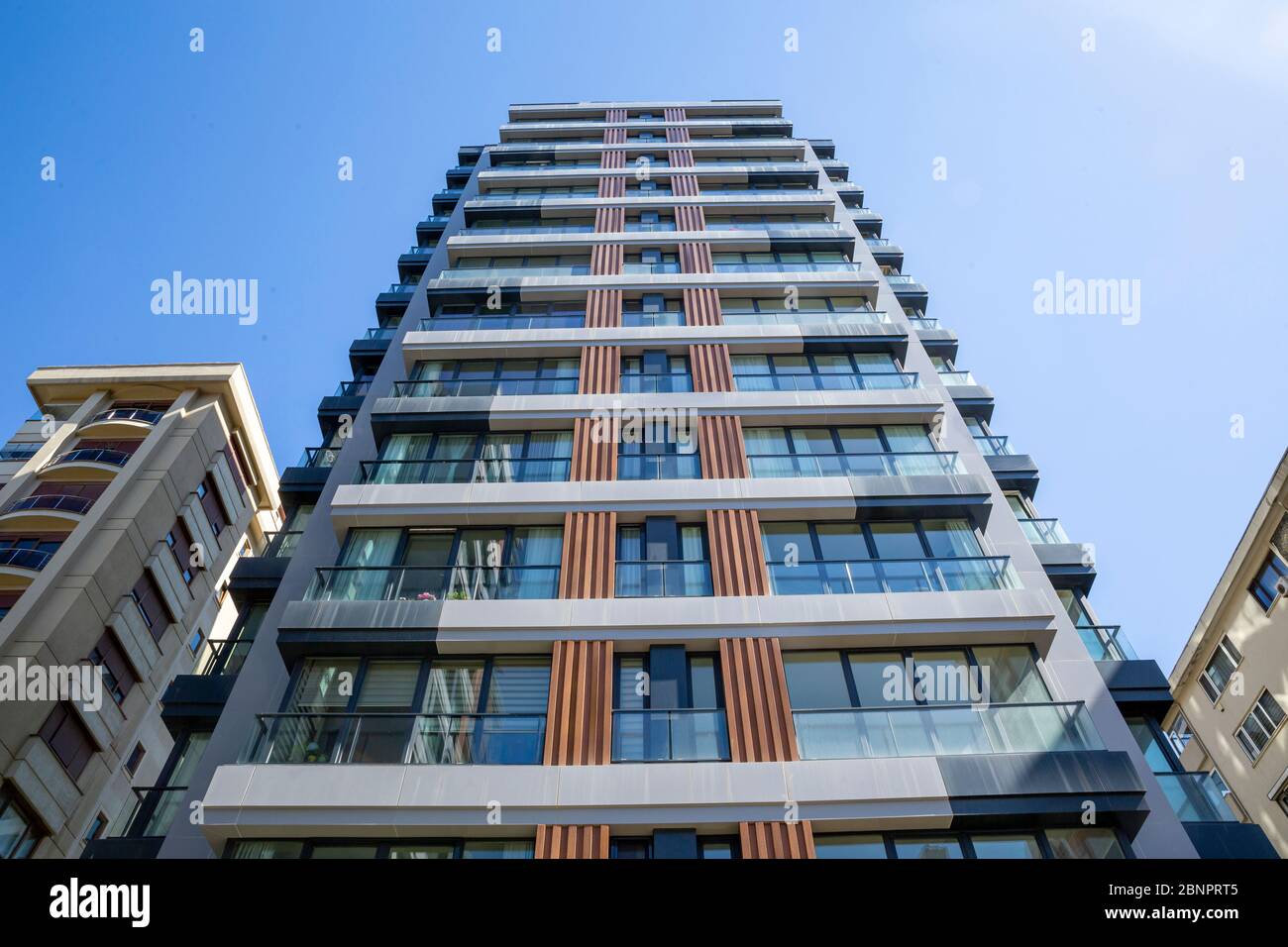Modern, Luxury Apartment Building Background Stock Photo - Alamy