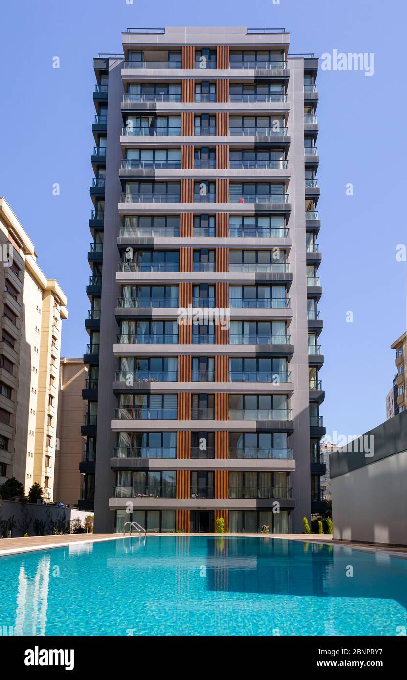 Modern, Luxury Apartment Building Background Stock Photo - Alamy