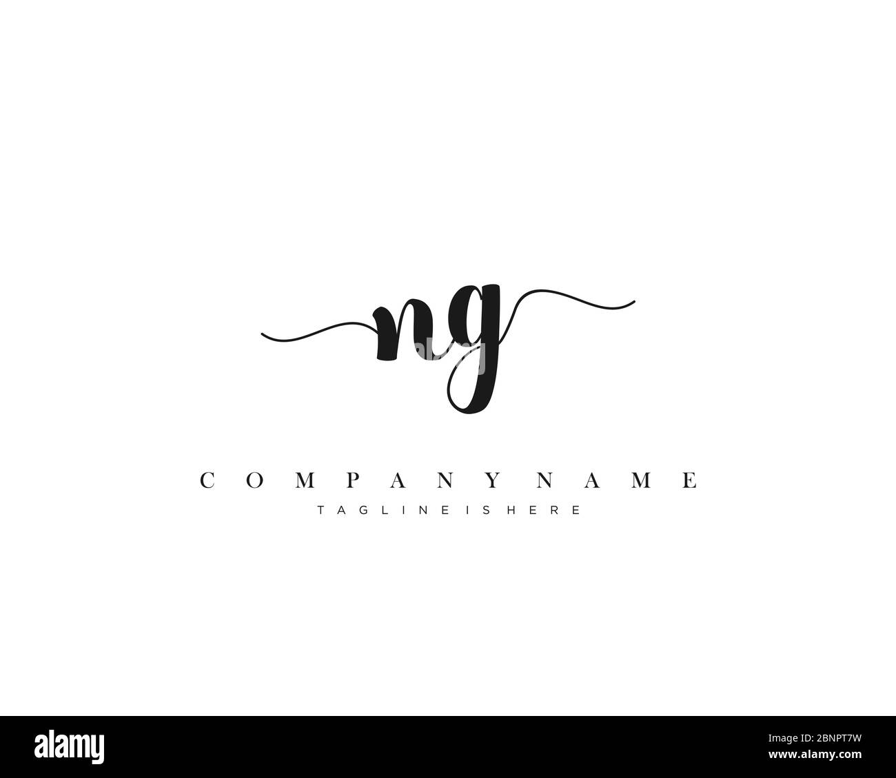 Initial handwriting logo vector Stock Vector Image & Art - Alamy