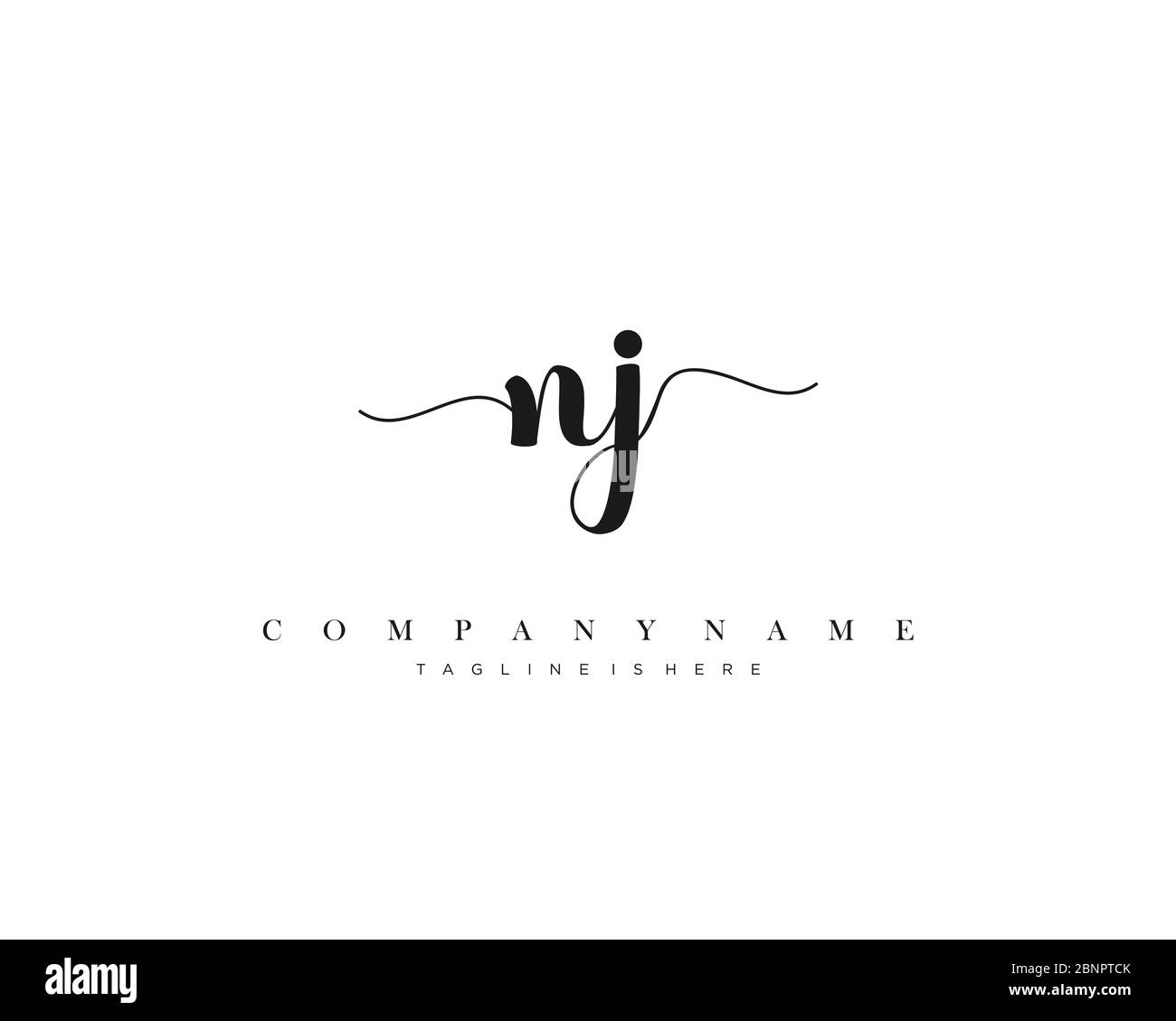 Initial handwriting logo vector Stock Vector Image & Art - Alamy