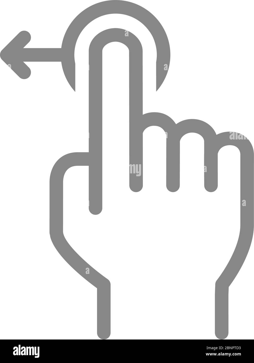 One-touch and swipe left line icon. Touch screen hand gesture symbol Stock Vector Image & Art ...
