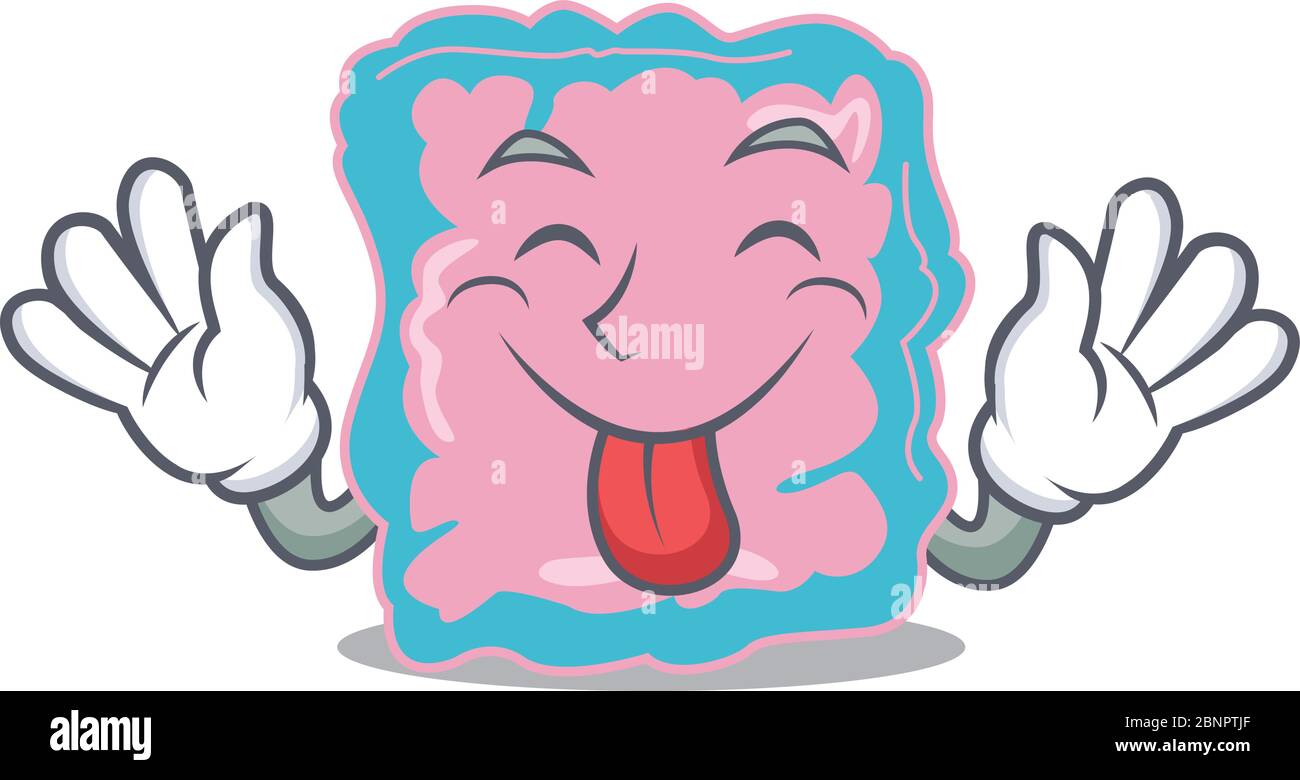 Funny intestine cartoon design with tongue out face Stock Vector Image ...