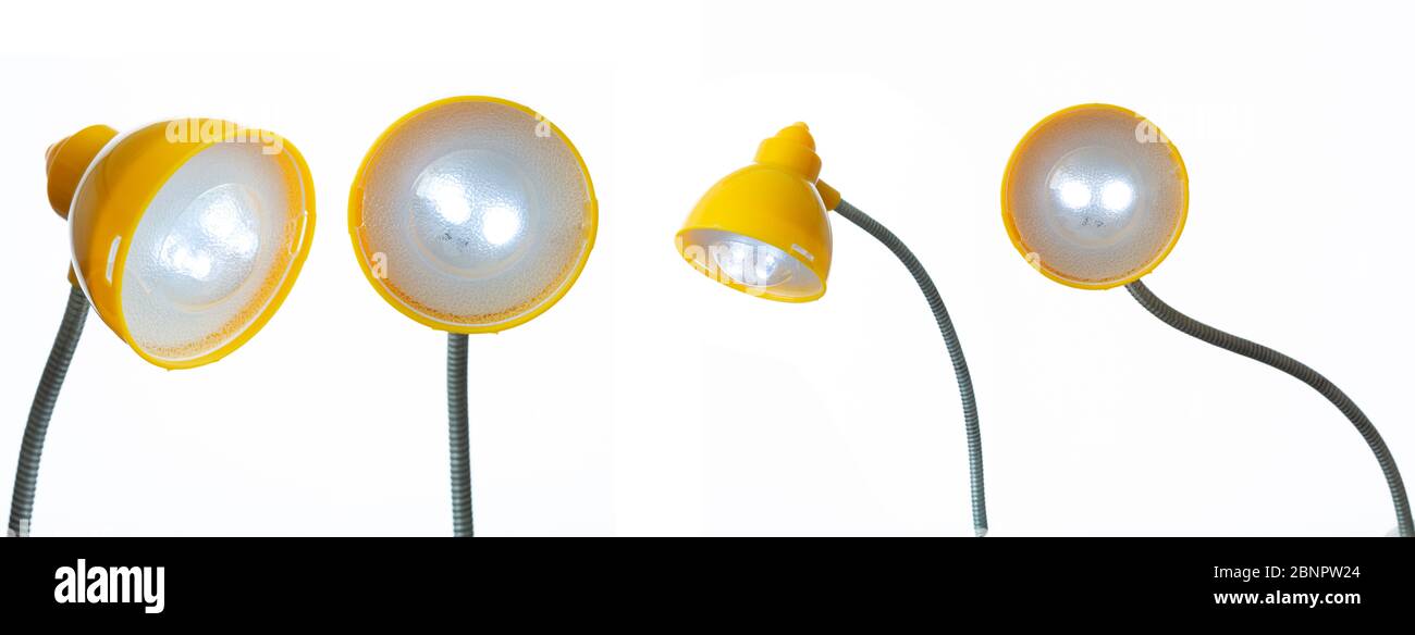 Yellow book lamp isolated white background Stock Photo - Alamy