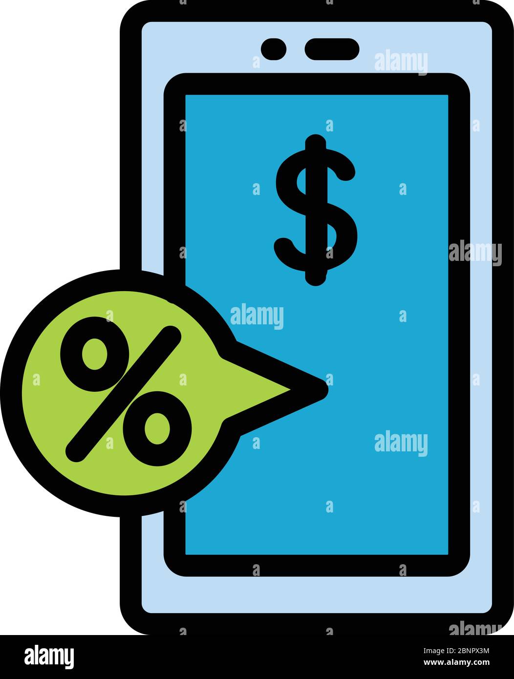 Smartphone money deposit icon. Outline smartphone money deposit vector ...