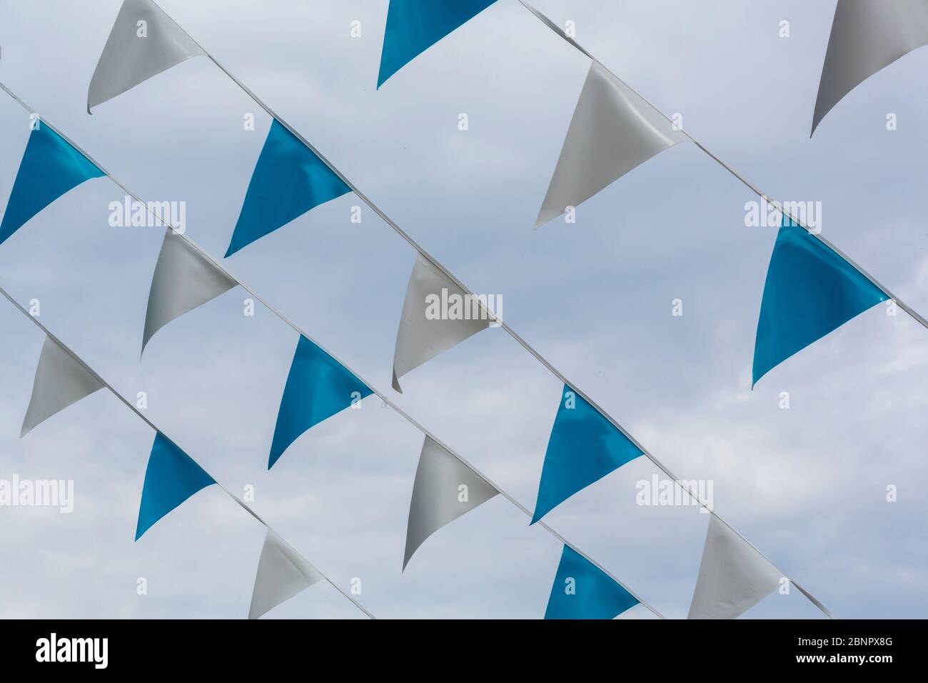 Triangular flags rope hi-res stock photography and images - Alamy