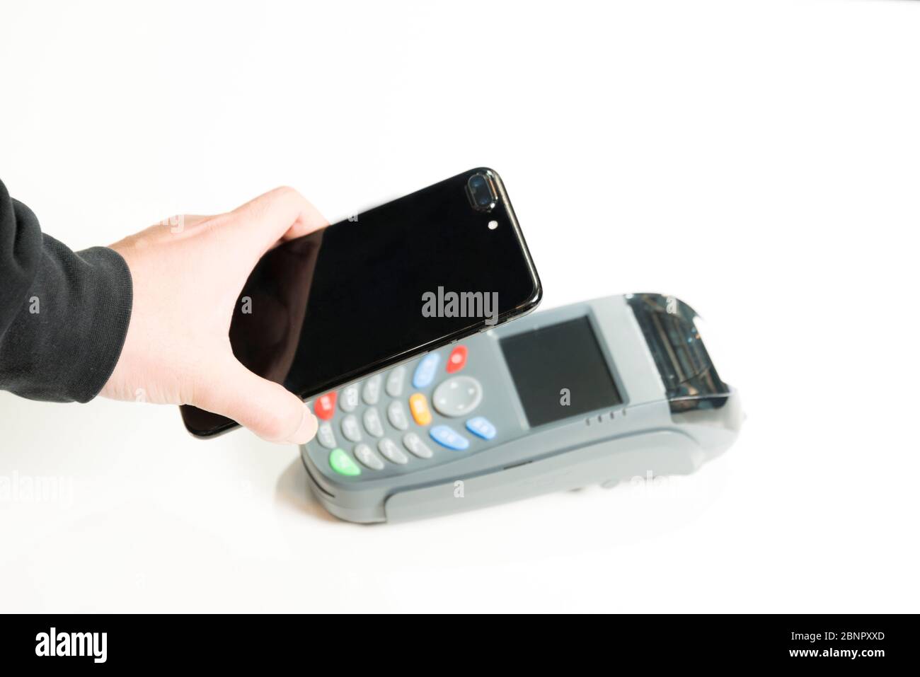 Cell phones and POS machines in the Office Stock Photo - Alamy