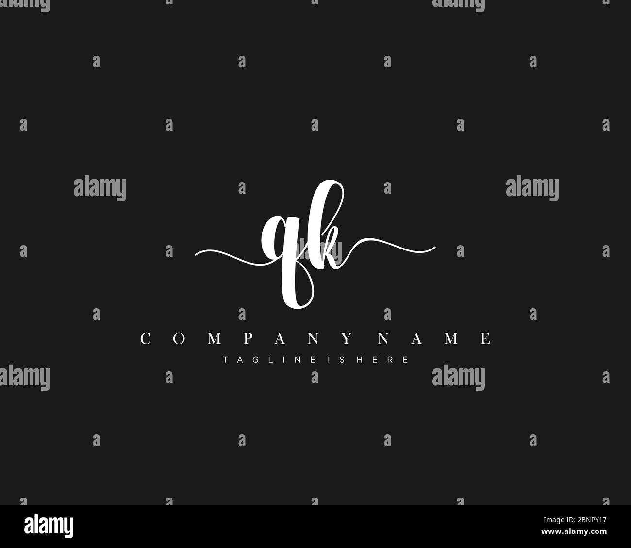 Initial handwriting logo vector Stock Vector Image & Art - Alamy