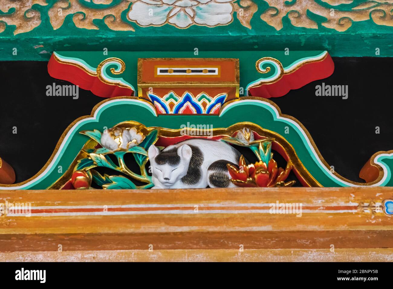 Japan, Honshu, Tochigi Prefecture, Nikko, Toshogu Shrine, Carved ...