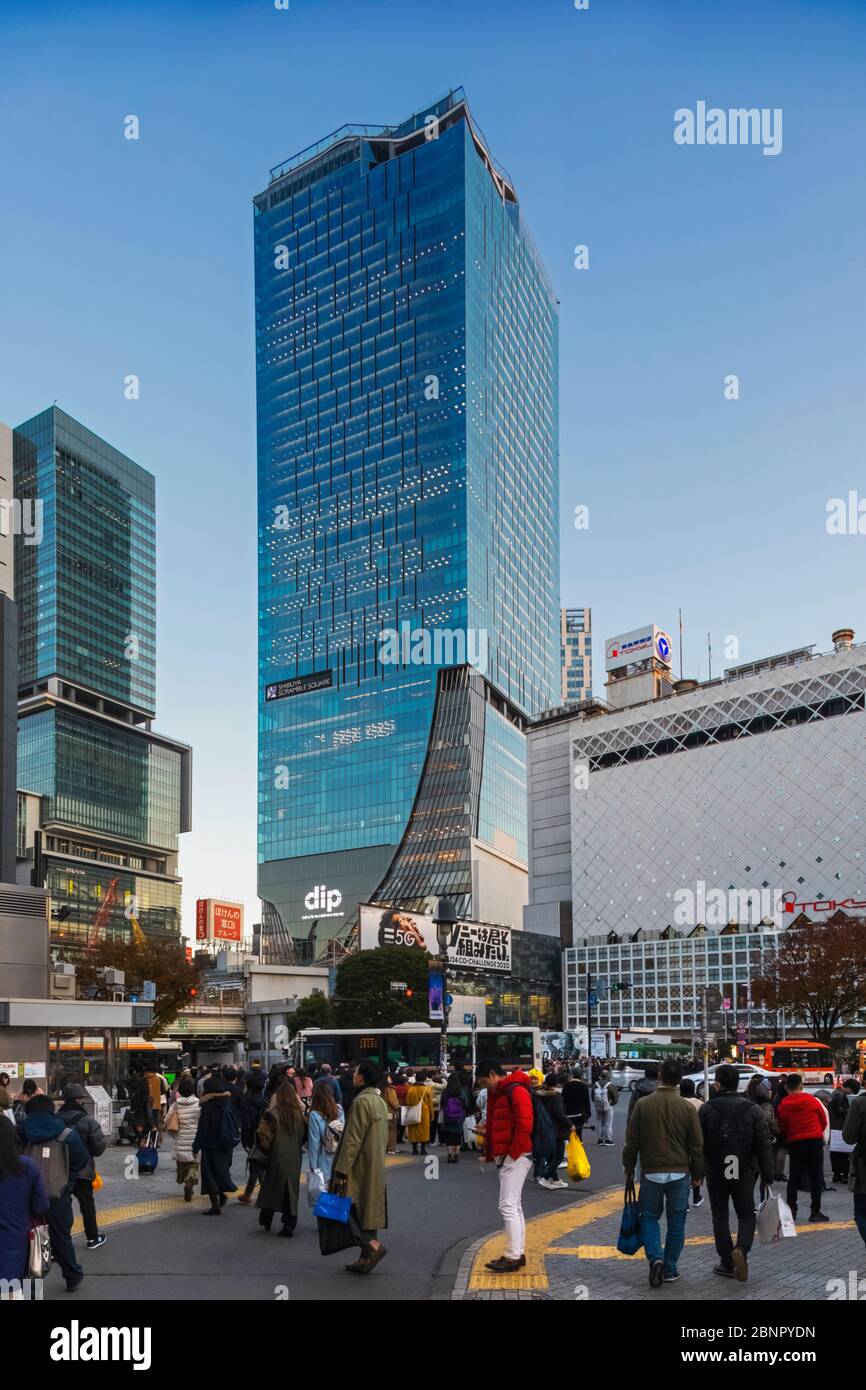 Japan, Honshu, Tokyo, Shibuya, Shibuya Scramble Square Building and ...
