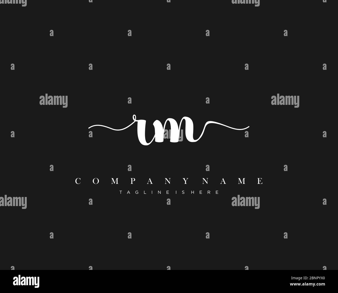 Initial handwriting logo vector Stock Vector Image & Art - Alamy