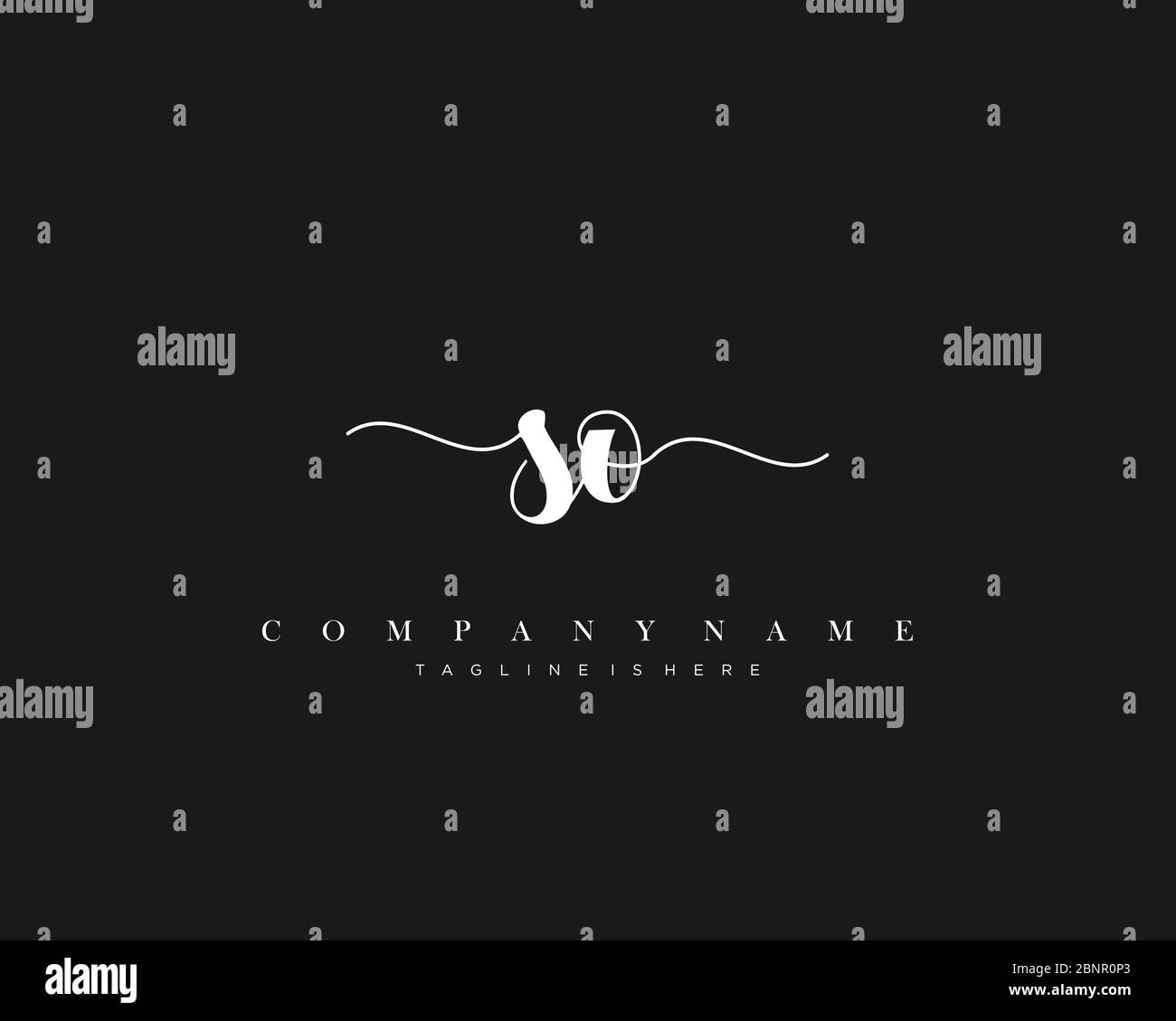 SO Initial handwriting logo vector Stock Vector Image & Art - Alamy