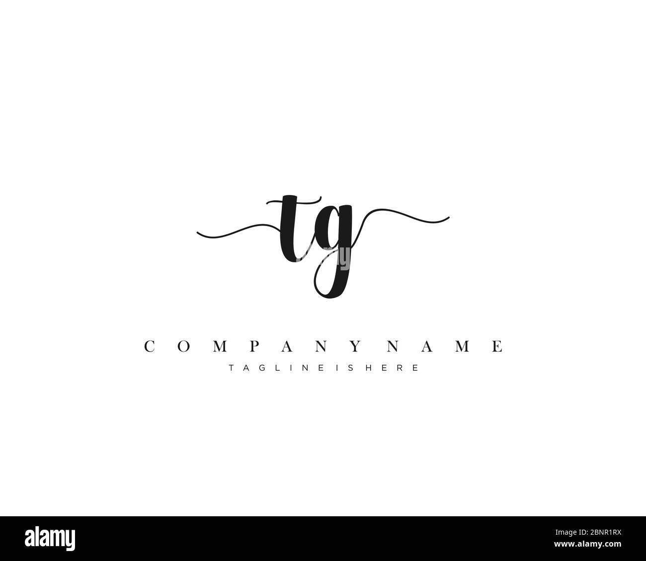 TG Initial handwriting logo vector Stock Vector Image & Art - Alamy