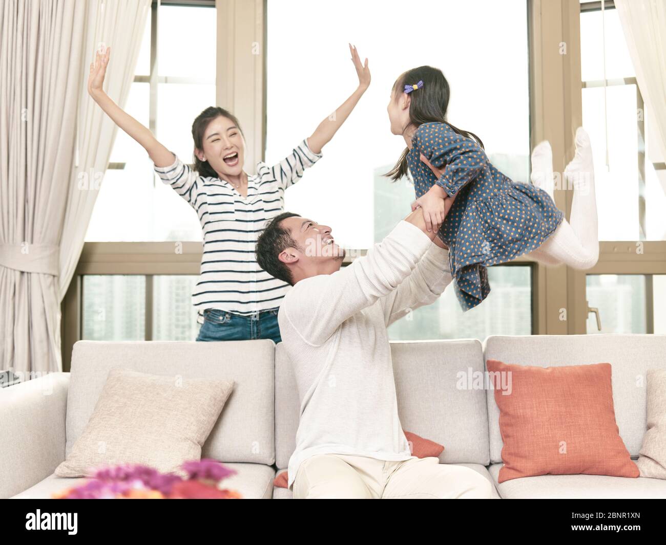 Couple having fun at home hi-res stock photography and images - Alamy