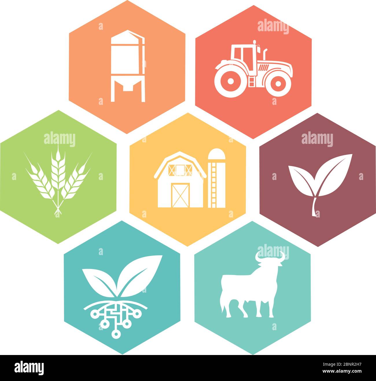 Icon of various symbols of agriculture Stock Vector Image & Art - Alamy