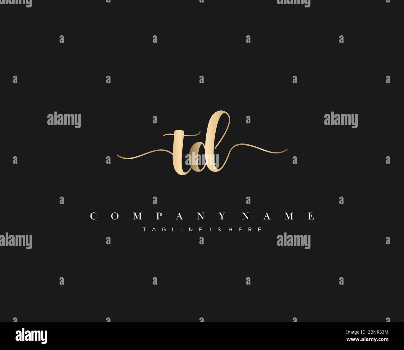 TD Initial handwriting logo vector Stock Vector Image & Art - Alamy