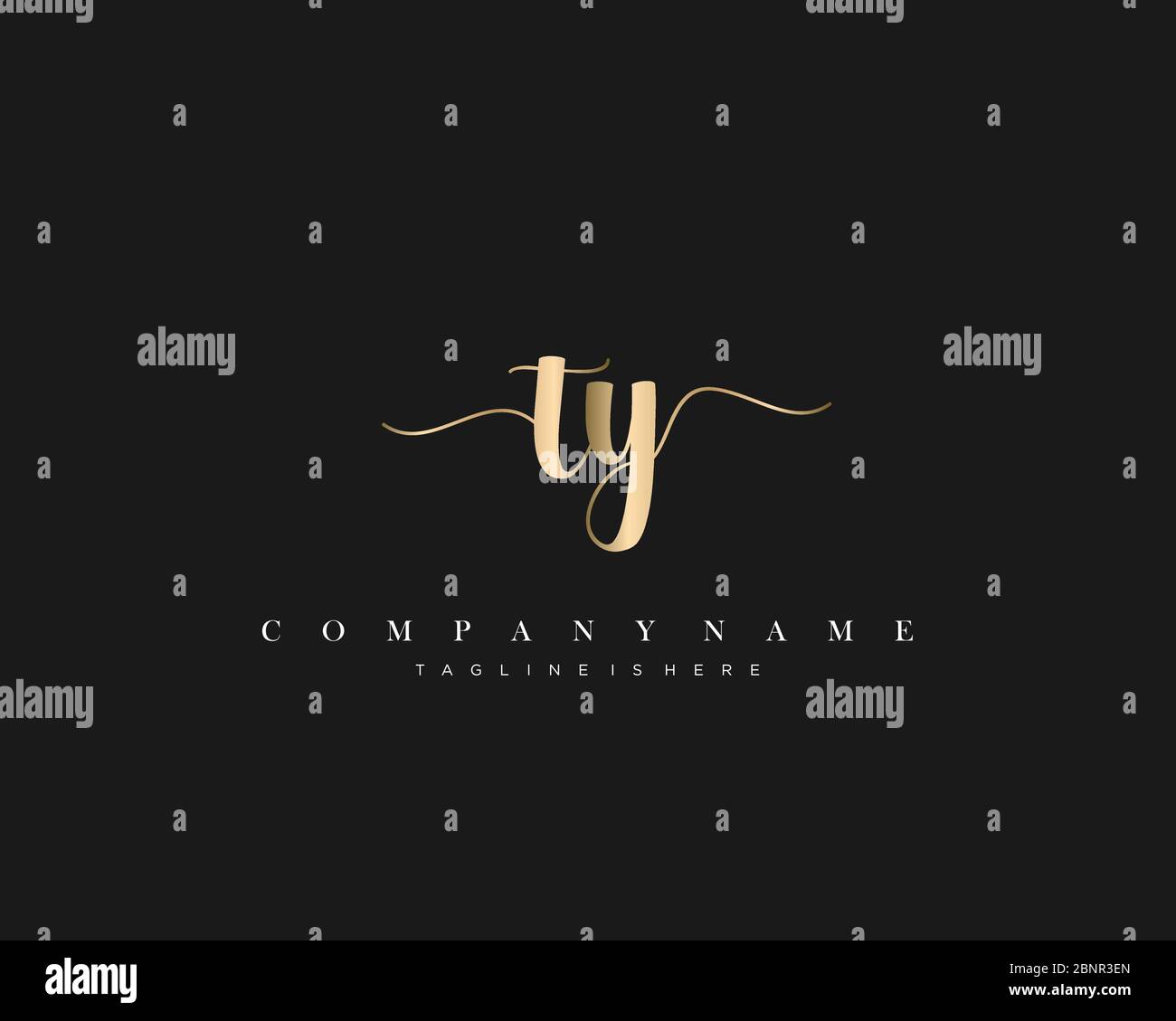 TY Initial handwriting logo vector Stock Vector Image & Art - Alamy