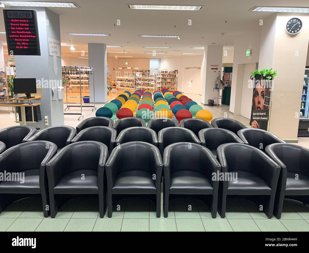 Empty event hall in Corona times Stock Photo - Alamy