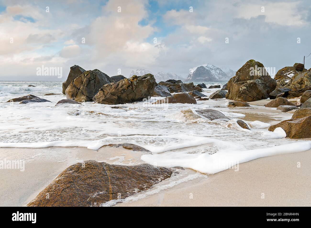 moving water edge on the beach Stock Photo - Alamy