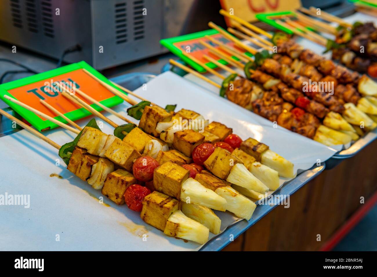 Typical BBQ Meat Streetfood for sale in Pai Thailand Stock Photo - Alamy