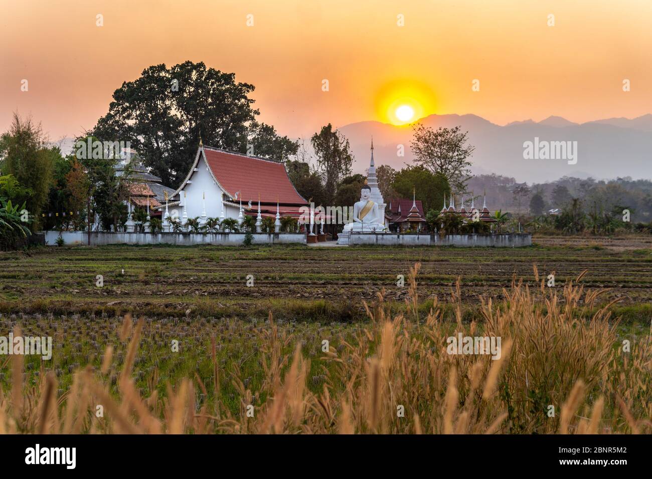 Beautiful wide open landscape In Pai, Mae Hong Soon Province, Northern ...